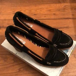 Sperry | Shoes | Sperry Brushed Leather Penny Loafer Heels | Poshmark